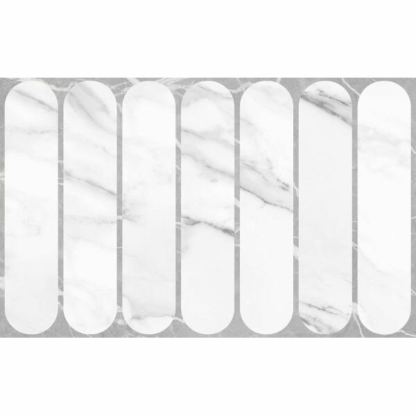 Gracia Ceramica Плитка Арко белый низ 03 глянц 25x40 8 мм арт. 010100001582 (цена за 1.4 м2)