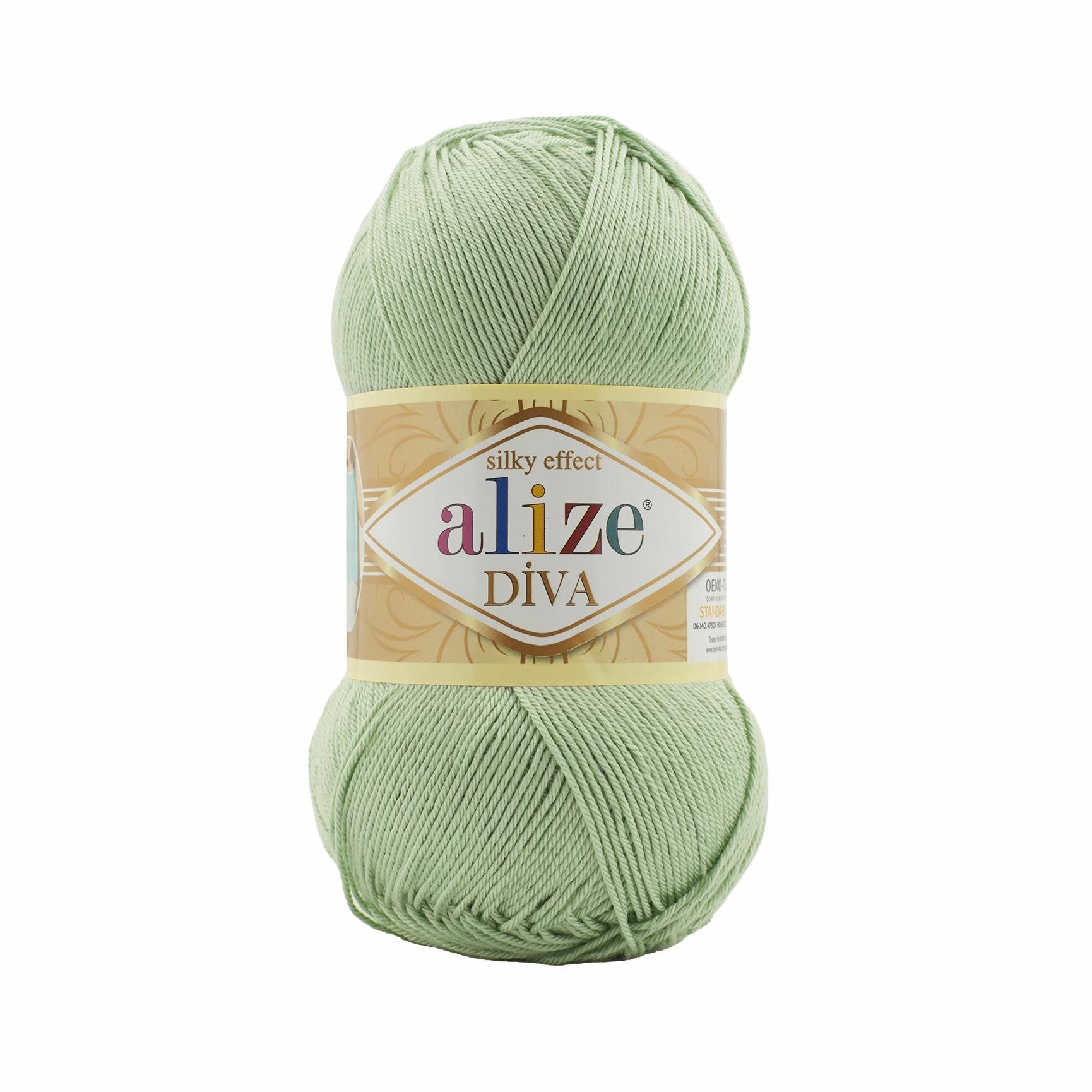 Пряжа Alize Diva 853 (5 мотков по 100г/350м) бледно-зеленый
