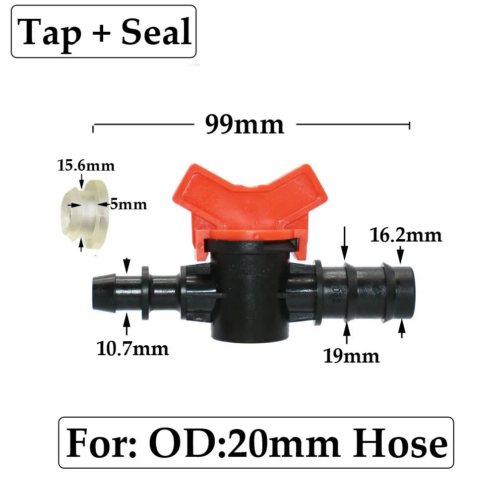 Пластиковые запорные клапаны ZWDZJL для шланга 4/7 8/11 10/16/20/25 мм Красный, J