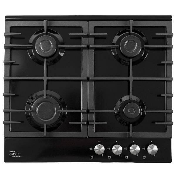 Встраиваемая газовая панель независимая Oasis P-MBP черная