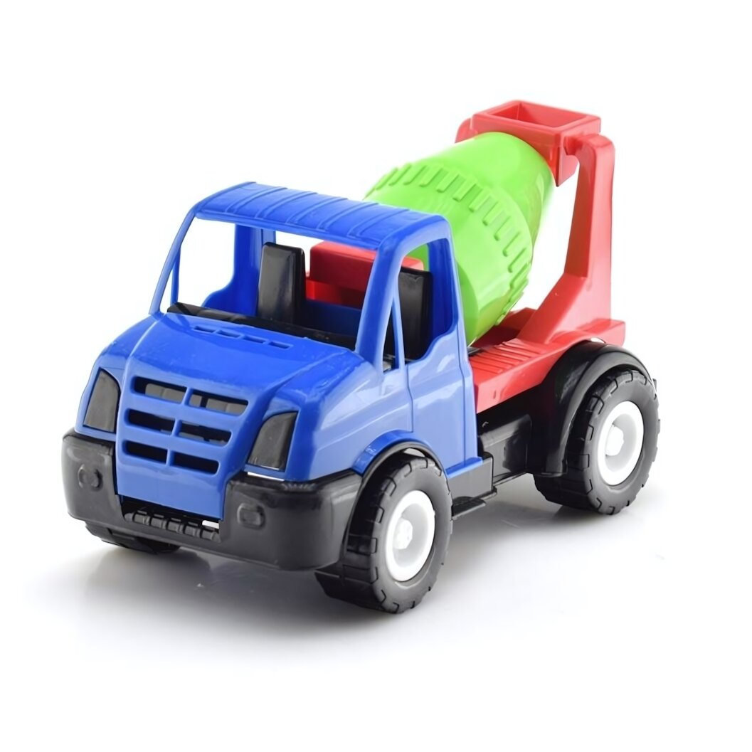 Бетономешалка детская "BTG-036-3", пластик, 20х11х11см, съемная цистерна, цвет синий/красный