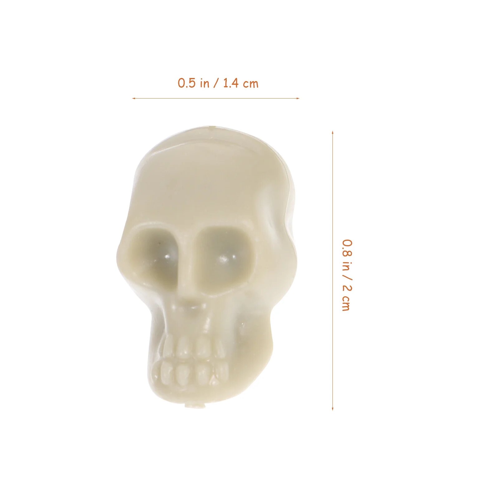 Миниатюрные пластиковые черепа для Хэллоуина, 50 шт.