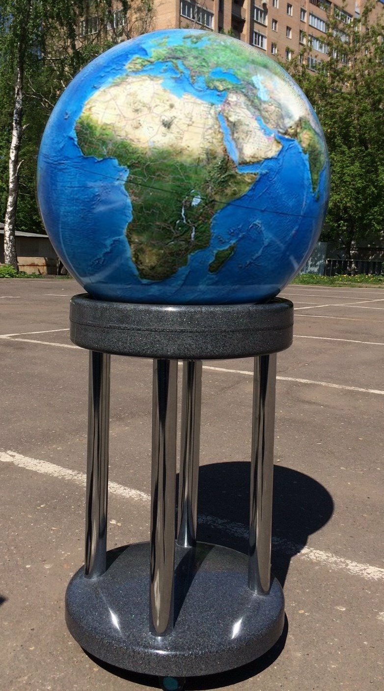 Глобус Вид Земли из Космоса d=64 см, подставка на колесиках