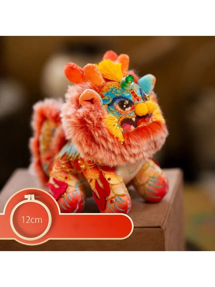 Набор для рукоделия с вышивкой плюшевой игрушки водяной кицунэ для самостоятельного изготовления