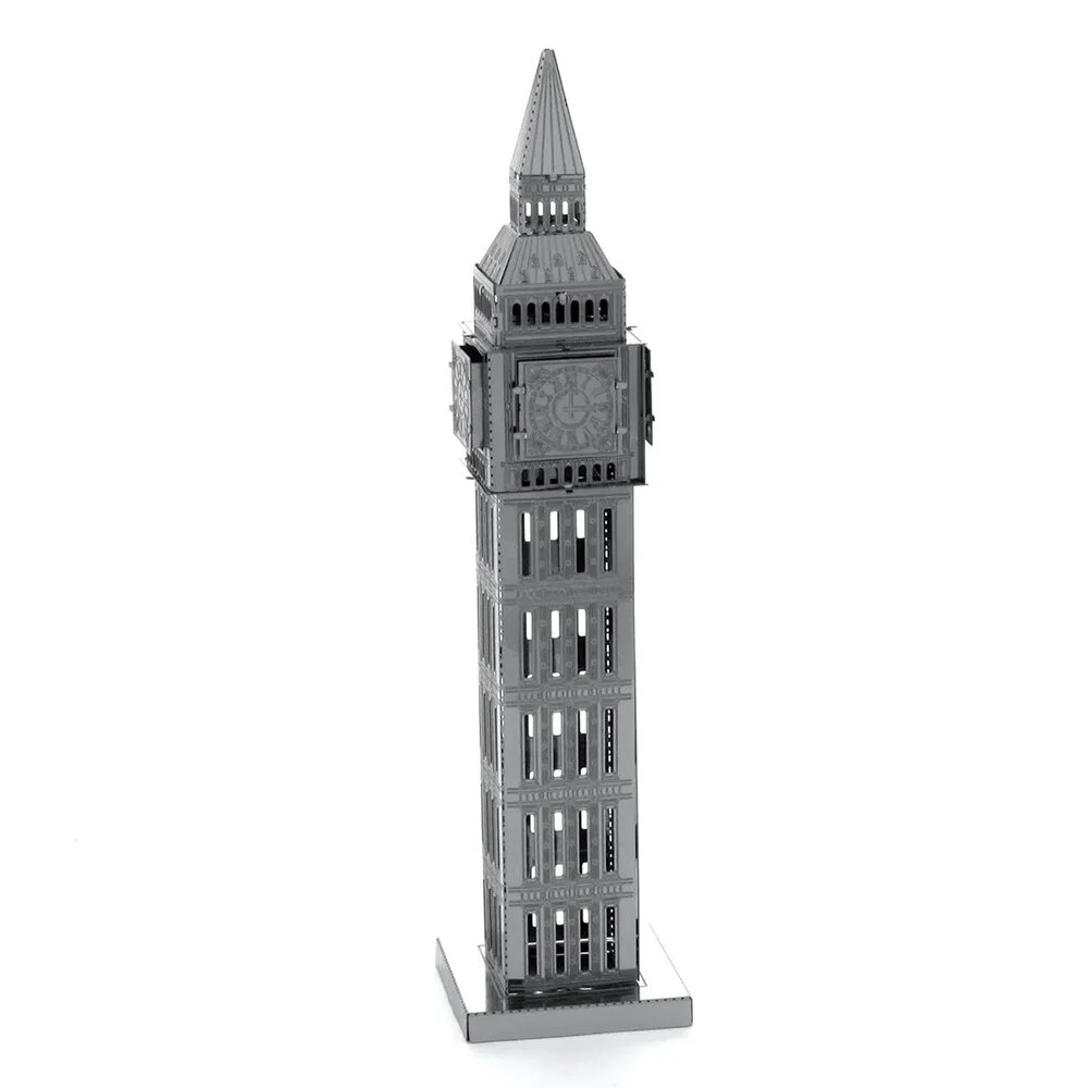 3D металлический конструктор Big Ben, размер 1.7cmx1.7cmx12cm, нержавеющая сталь — фото 1