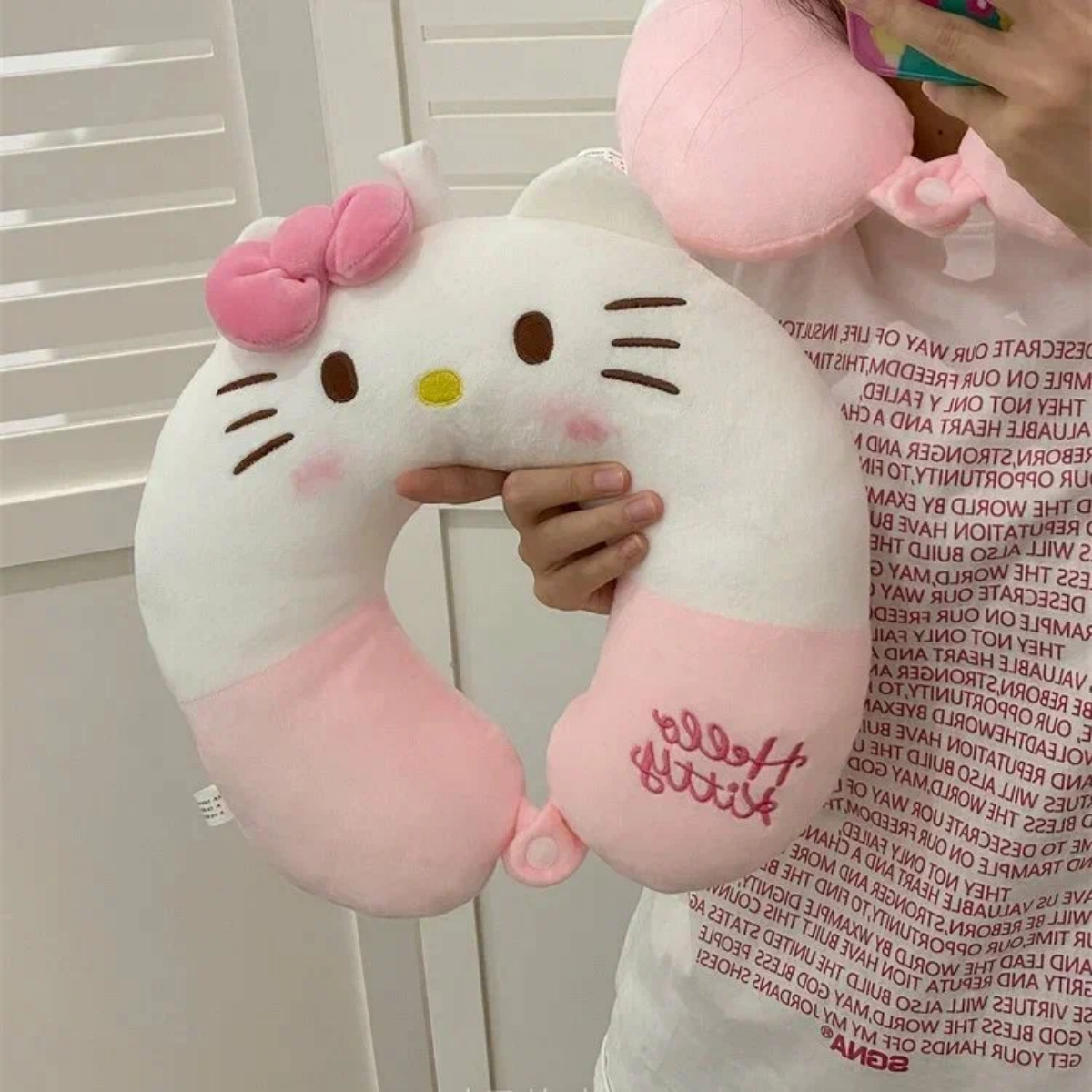MINISO U-образная подушка для шеи Hello Kitty Cinnamoroll Kuromi
