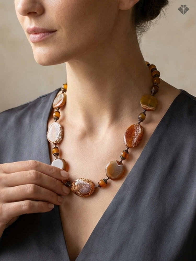 Бусы, сердолик