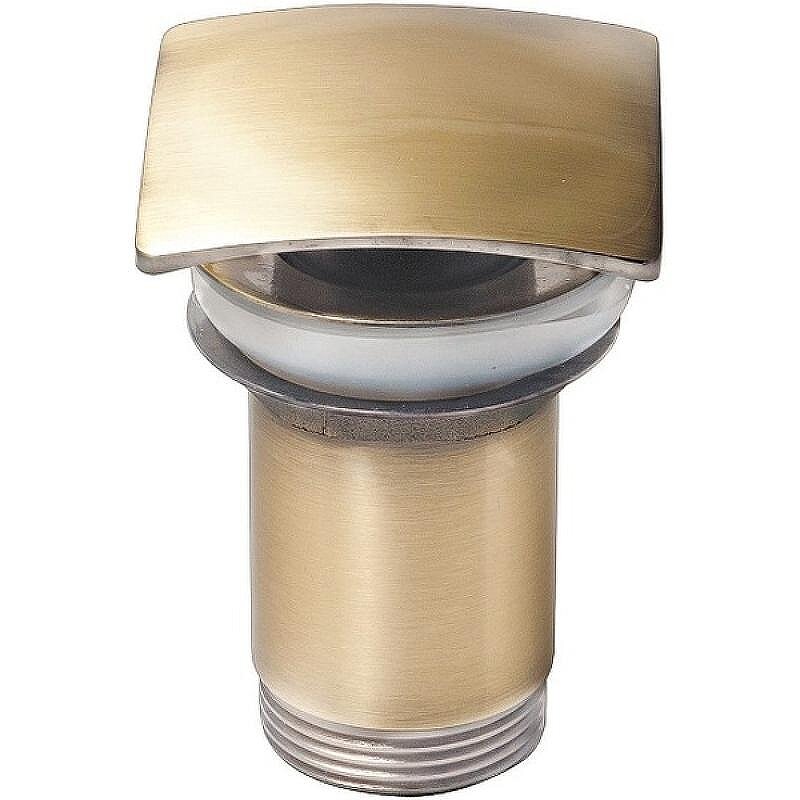 Донный клапан KAISER 8033An, автоматический, квадратный, цвет бронза, для раковины