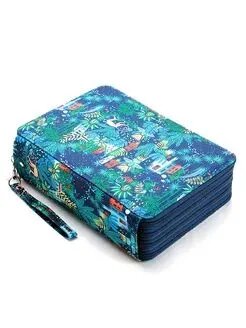 Чехол для кистей 20x16x6 см, органайзер для художников на молнии, сумка для хранения кистей и карандашей, текстиль — фото 1