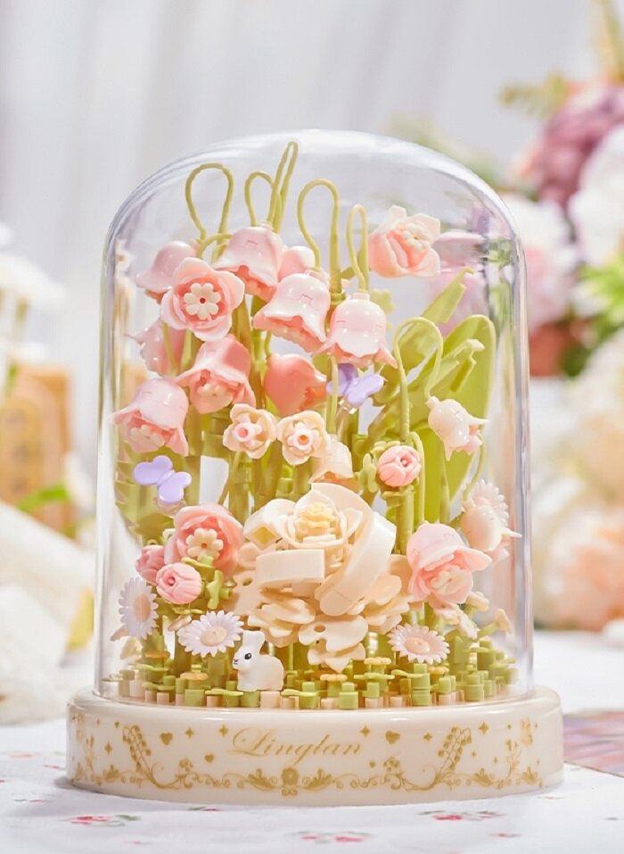 Конструктор 3D Balody Цветы Ландыши в Колбе, мини блоки, 406 деталей - BA6976