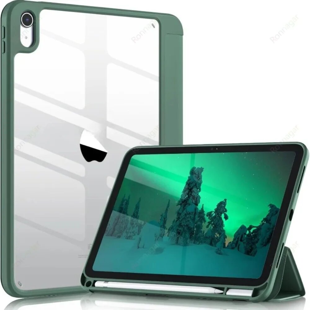 Чехол для iPad 11 (2024) зеленый, противоударный