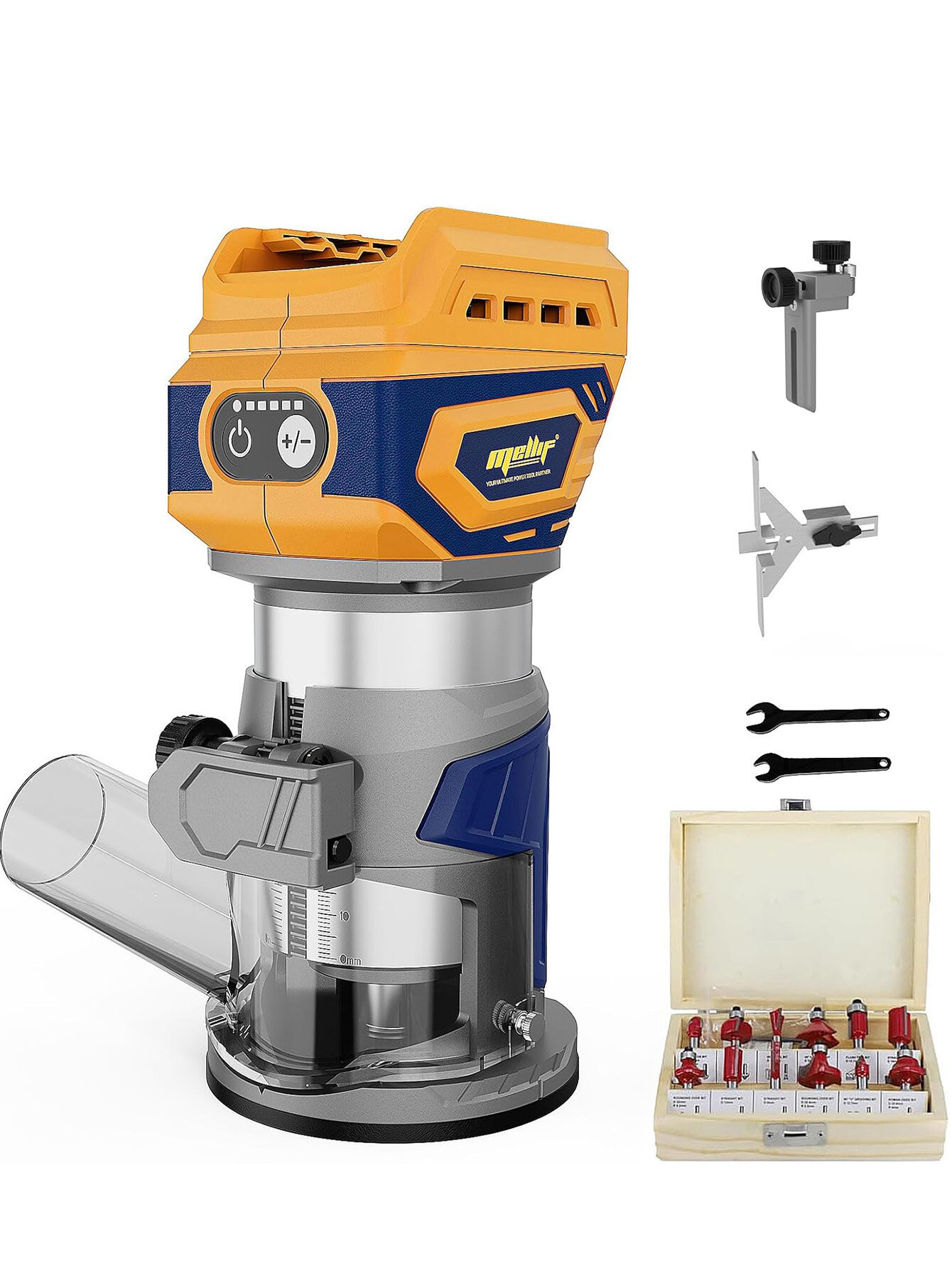 Фрезер электрический для деревообработки Mellif, совместимая с аккумулятором DeWalt 20 В (без аккумулятора), деревообрабатывающий инструмент для резки кромок и долбежки