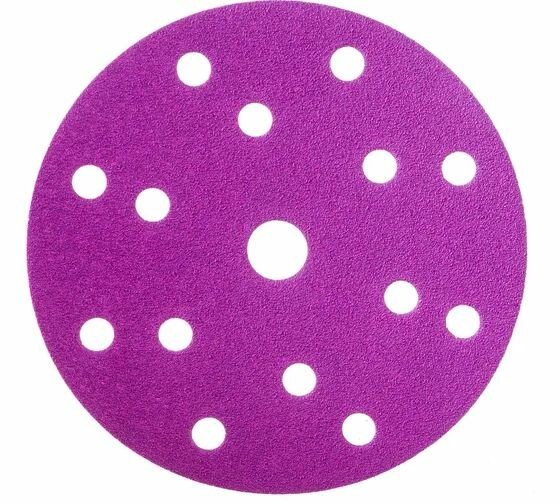 Круг шлифовальный Purple PP627 (150 мм; 15 отверстий; Р120; 100 шт) Hanko