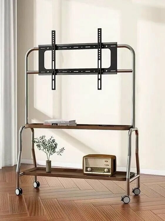 Стойка для телевизора напольная с кронштейном 32-75 дюймов, мобильная, / подставка для телевизора до 90 кг