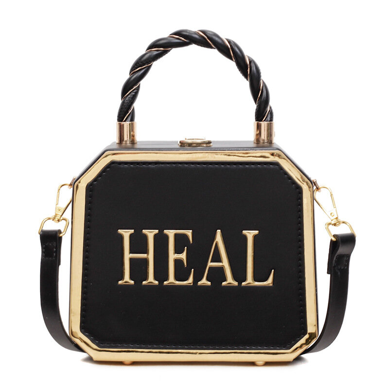 Квадратная сумка-футляр с буквенным замком, искусственная кожа, сумка-мессенджер на одно плечо