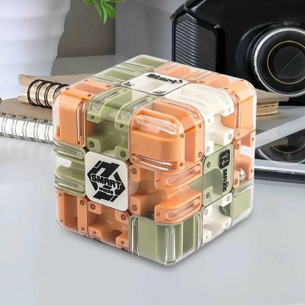 Настольная логическая игра головоломка для детей Smart КУБ 3D лабиринт крутящийся