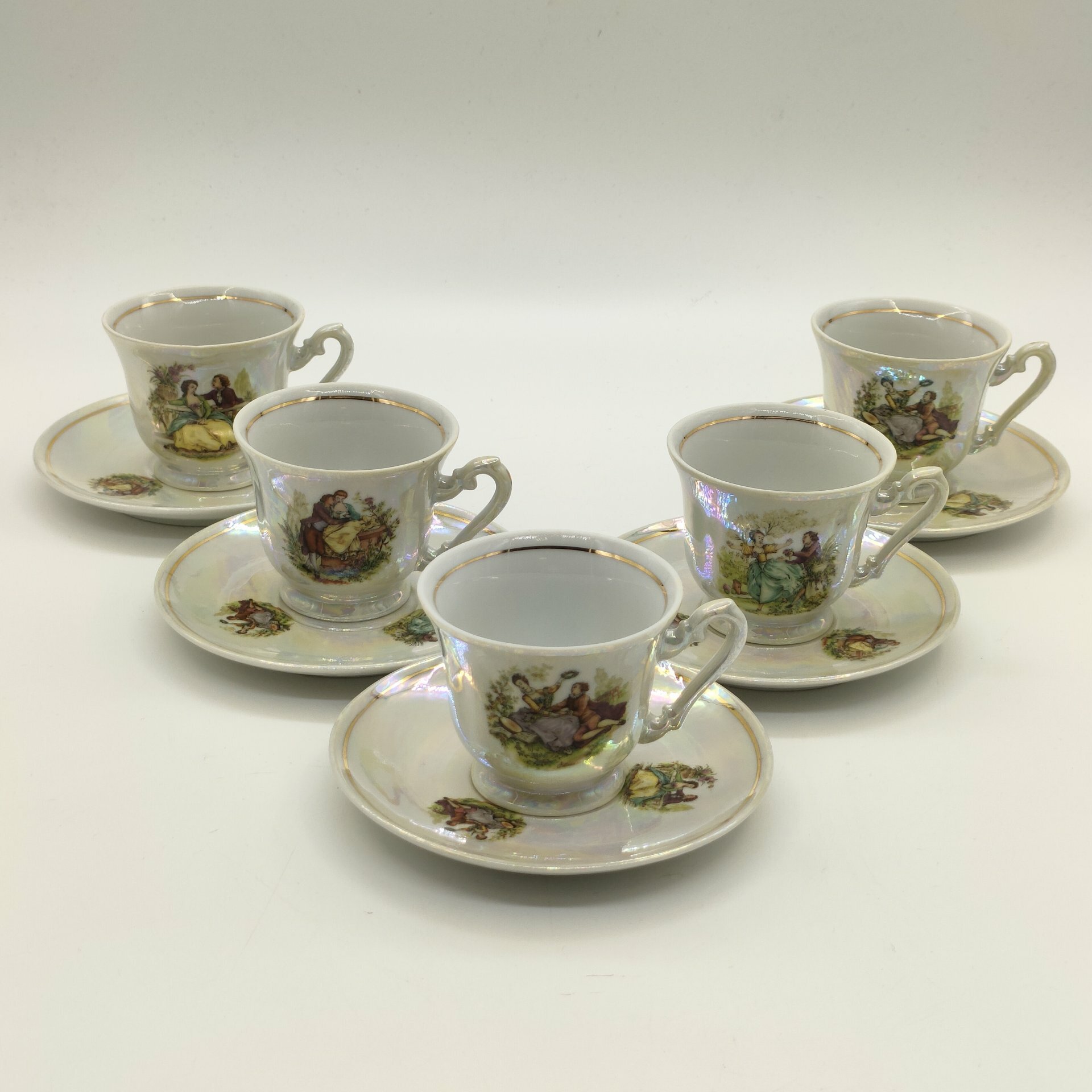 Набор из 5-ти кофейных пар из сервиза "Мадонна"