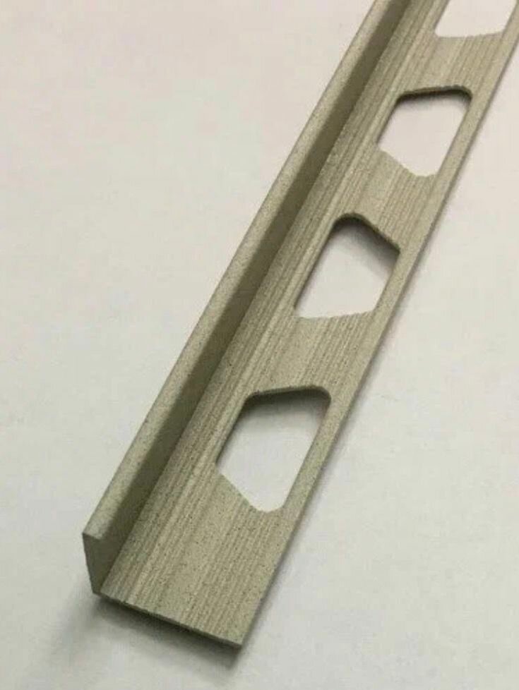 Профиль для плитки L-образный Алюминиевый, Бежевый муар, наружный уголок 2700мм