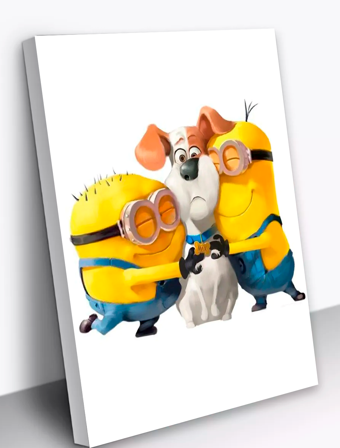 Картина по номерам "Миньоны и собачка", хлопковый холст на подрамнике 40х50 см, акрил, 000 Art Hobby Home