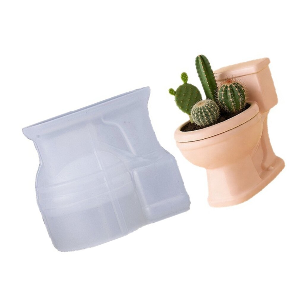 Силиконовая форма для унитаза для изготовления креативных предметов украшения дома из смолы и цемента