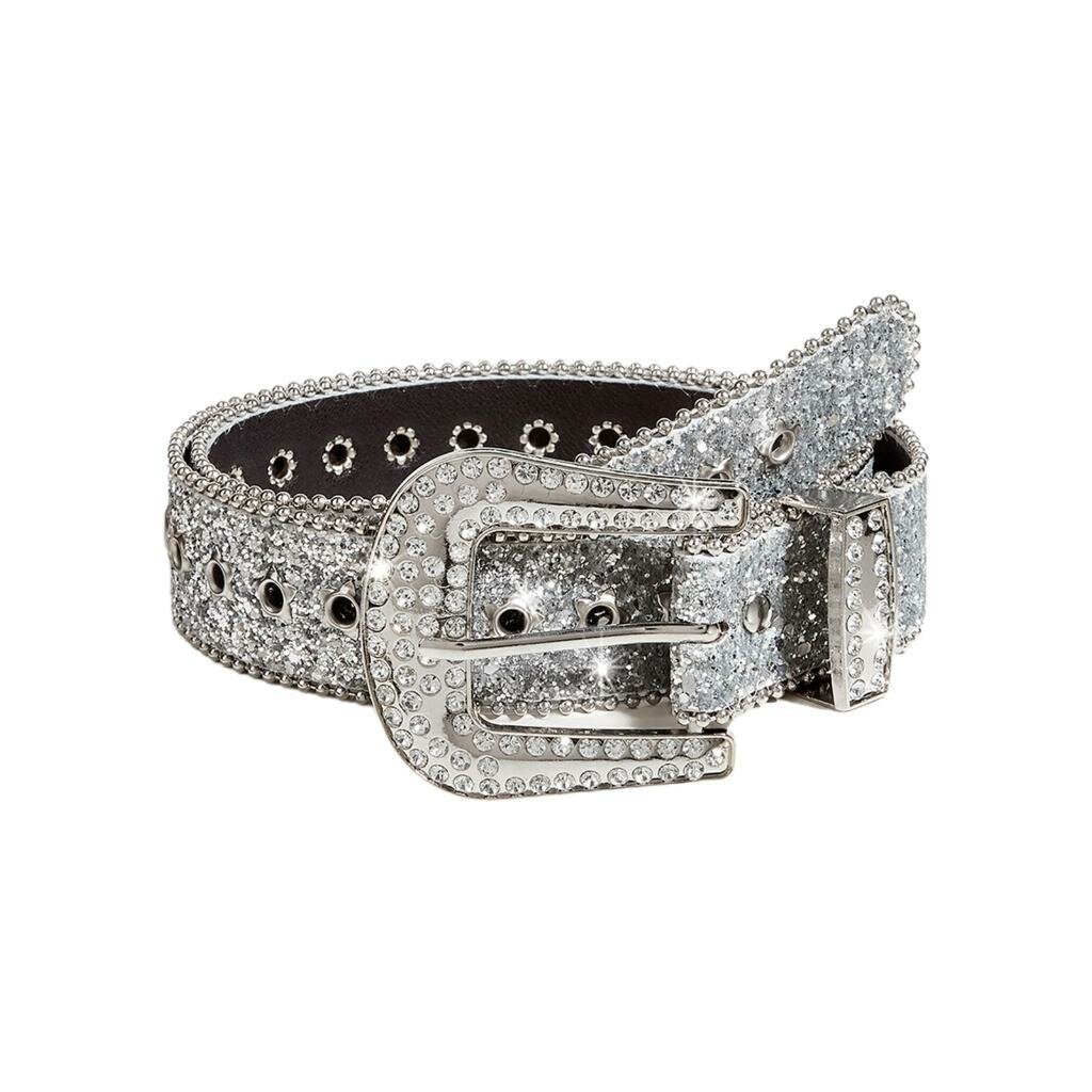 Блестящий пояс с бусинами, Серебро