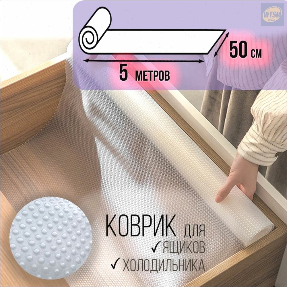 Коврик для кухонных полок, ящиков, холодильника