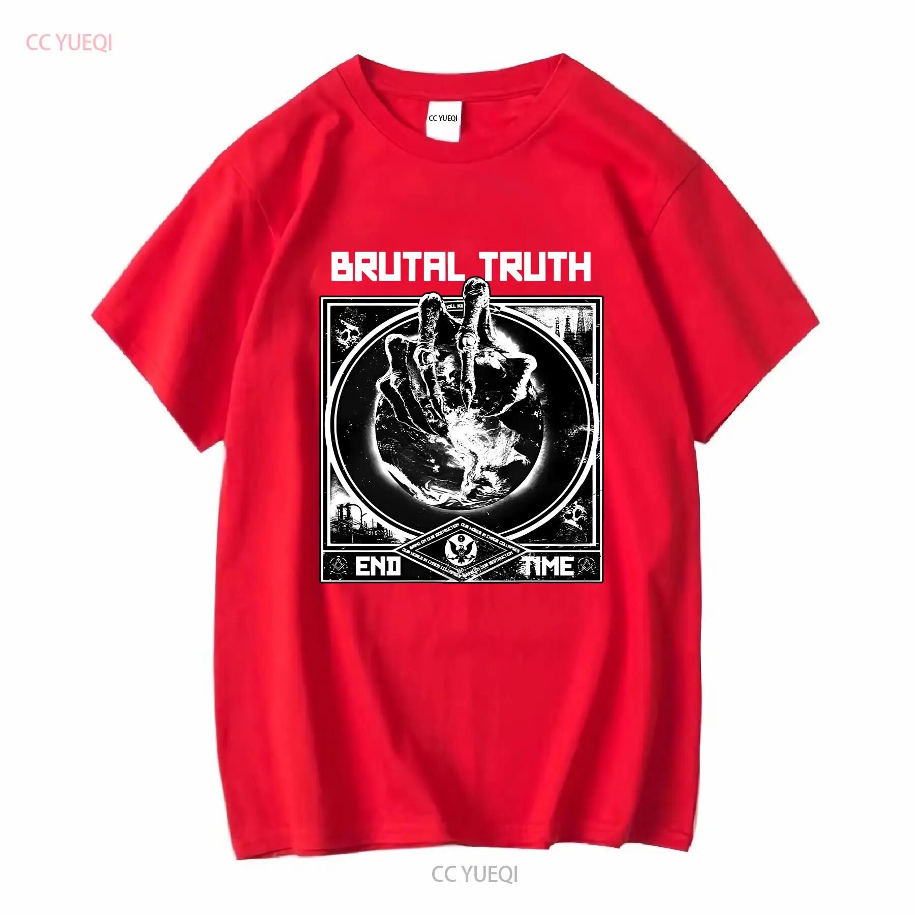 Футболка Brutal Truth End Time красная XXXL
