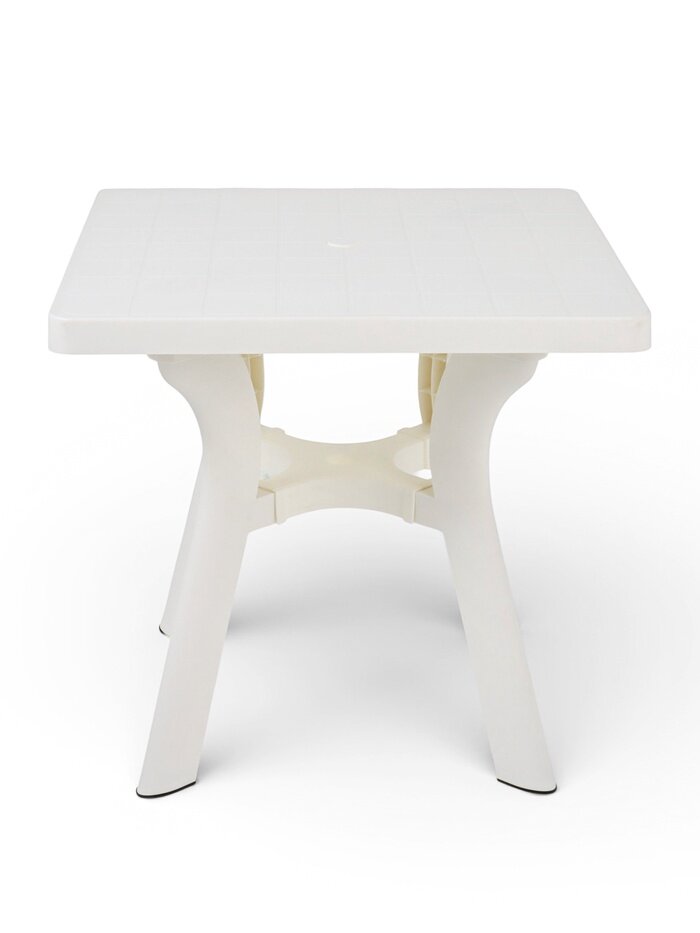 Садовый стол «Атлант», 80×80×76.5 см, квадратный, пластиковый, белый