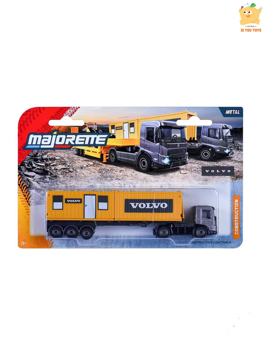 Majorette Volvo Transporter Construction Container / Детская Модель Грузовика Volvo С Контейнером Инженерного Типа, Длина 7,5 См, Подходит Для Детей В Возрасте От 4 Лет И Старше.