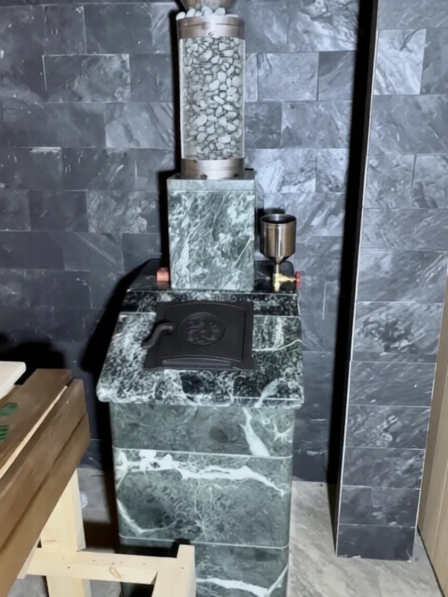 Плитка из натурального камня Серпентинит 150L 0.3м2 для бани