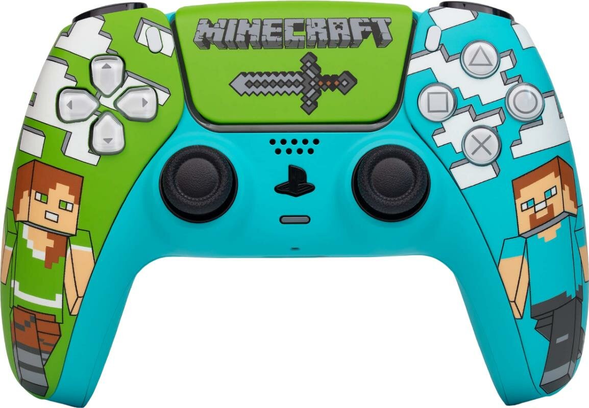 Кастомизированный оригинальный беспроводной геймпад Sony DualSense PS5 "Minecraft"