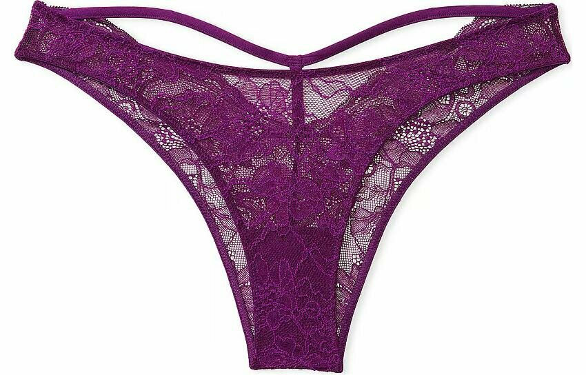 Женские кружевные стринги Victoria's Secret 9951749, Фиолетовые, M EU