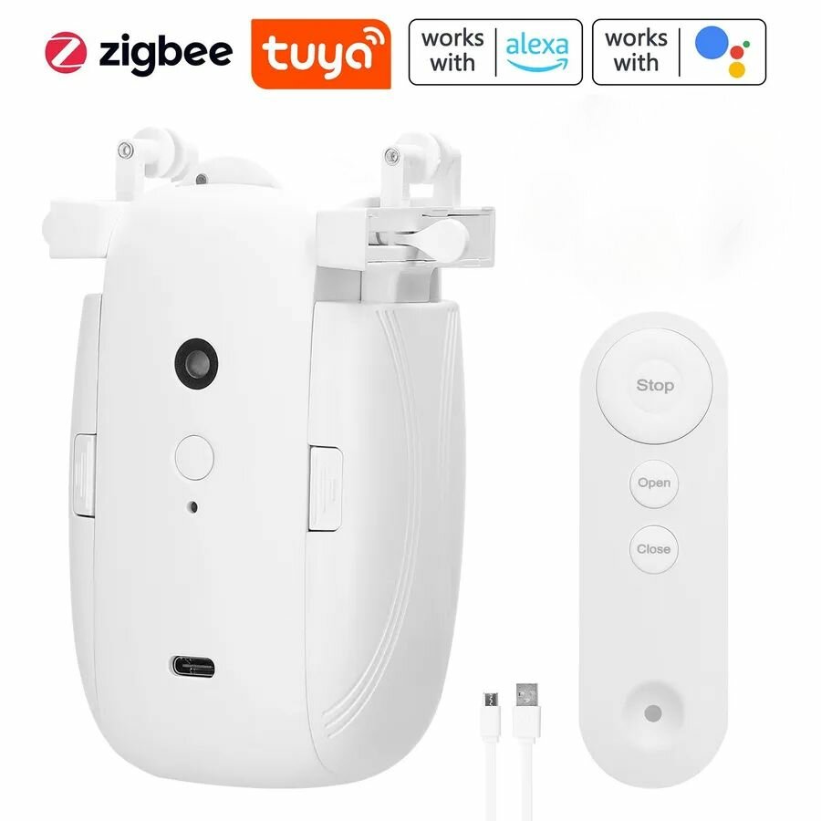 1PC Tuya ZigBee 3 в 1 Интеллектуальный привод для штор Электрический