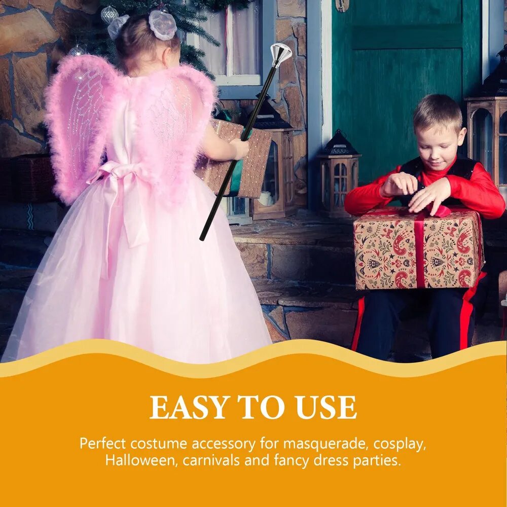 Серебристый жезл-кисть из абс для косплея и вечеринок