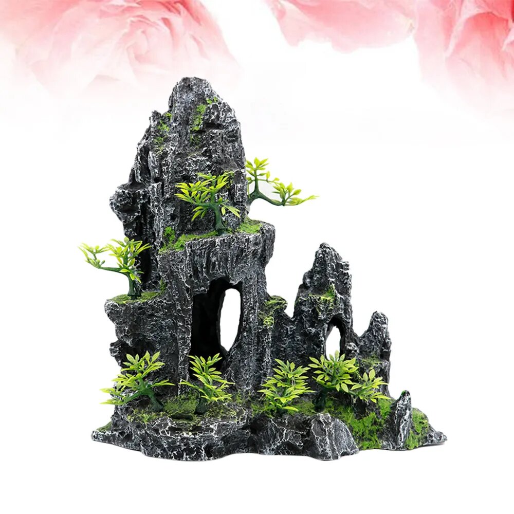 Искусственная Скала В Аквариуме 26x14 Cm Улучшает Внешний Вид И Защищает Обитателей