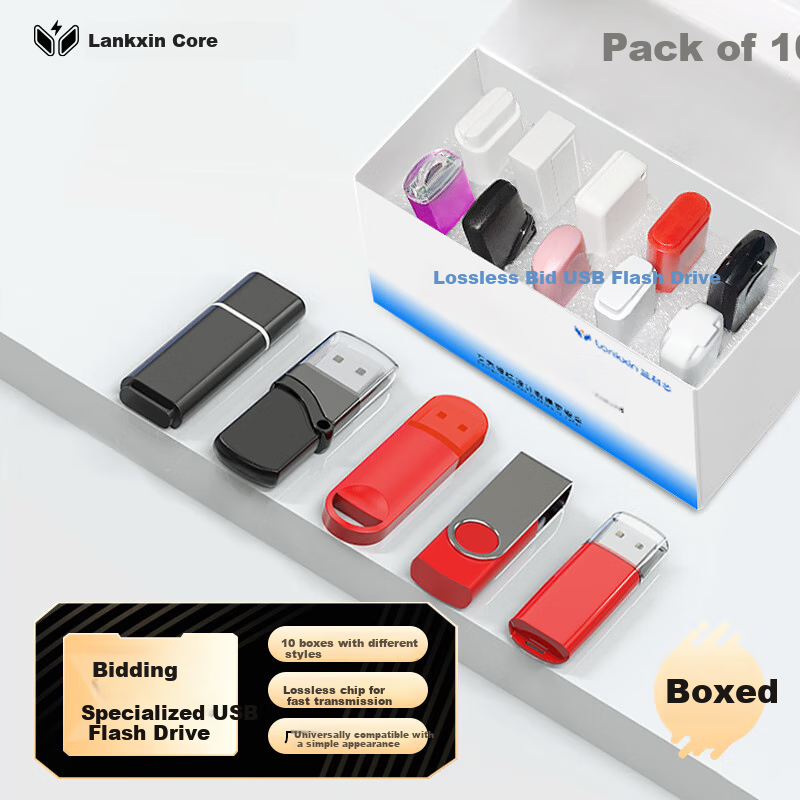 Lankxin TB100 128 МБ USB2.0 профессиональный USB-флеш-накопитель для корпоративных тендеров - 10 шт./упаковка