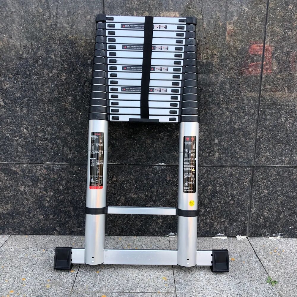 Телескопическая лестница из алюминиевого сплава, стремянка, складная лестница, выдвижная, жесткая, портативная, легкая, грузоподъемность 150 кг6,2 метра