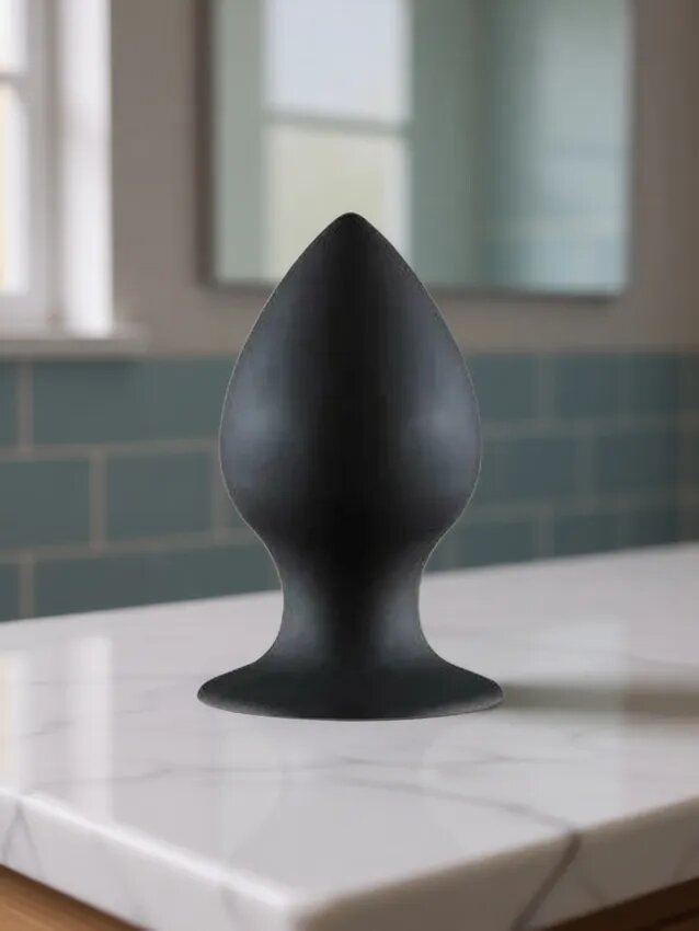 Анальная пробка Orion, болльшого размера из силикона, черный, 9,5 см