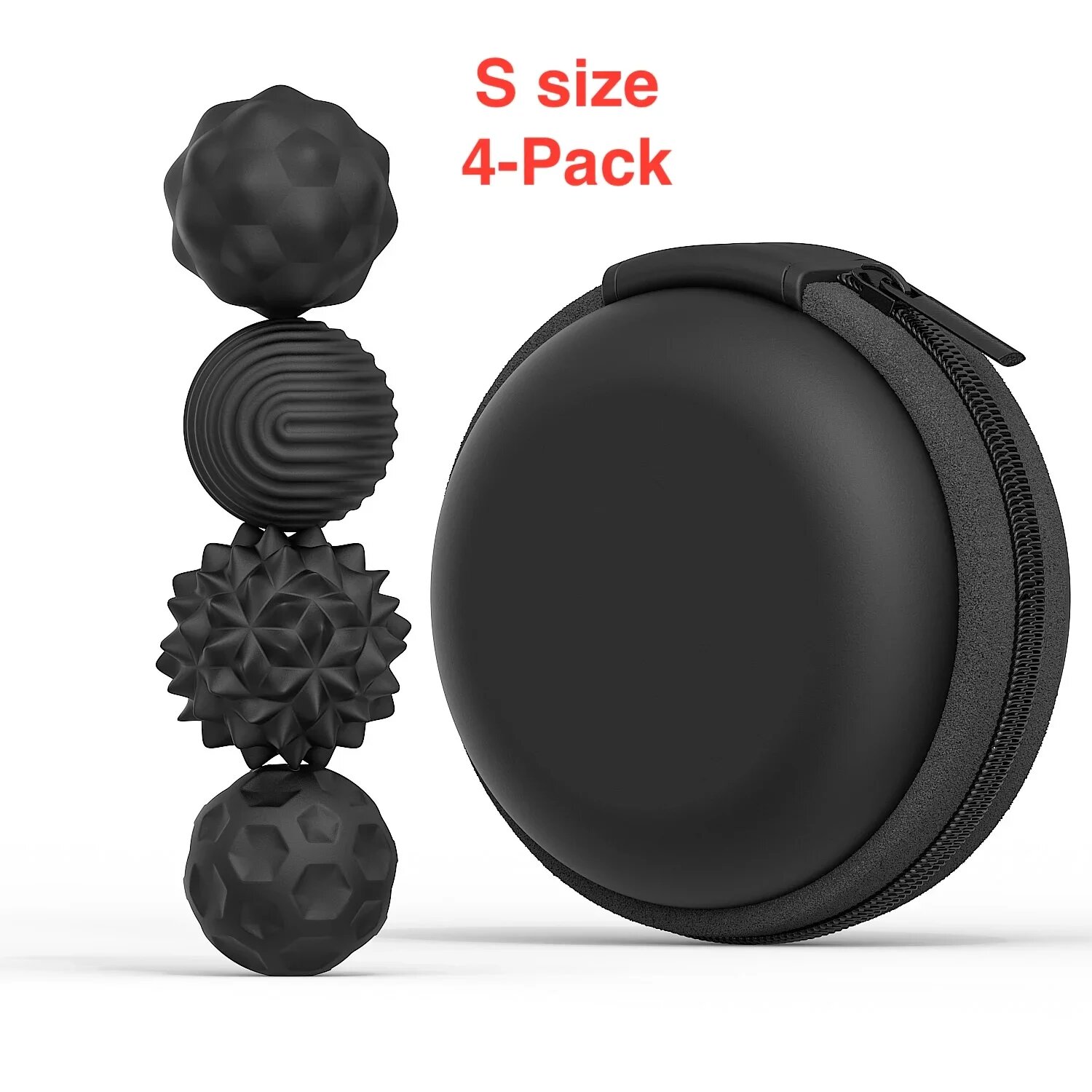 Магнитные антистресс-шарики EDC из силикона Черный, CLQ-S 4-pack Black