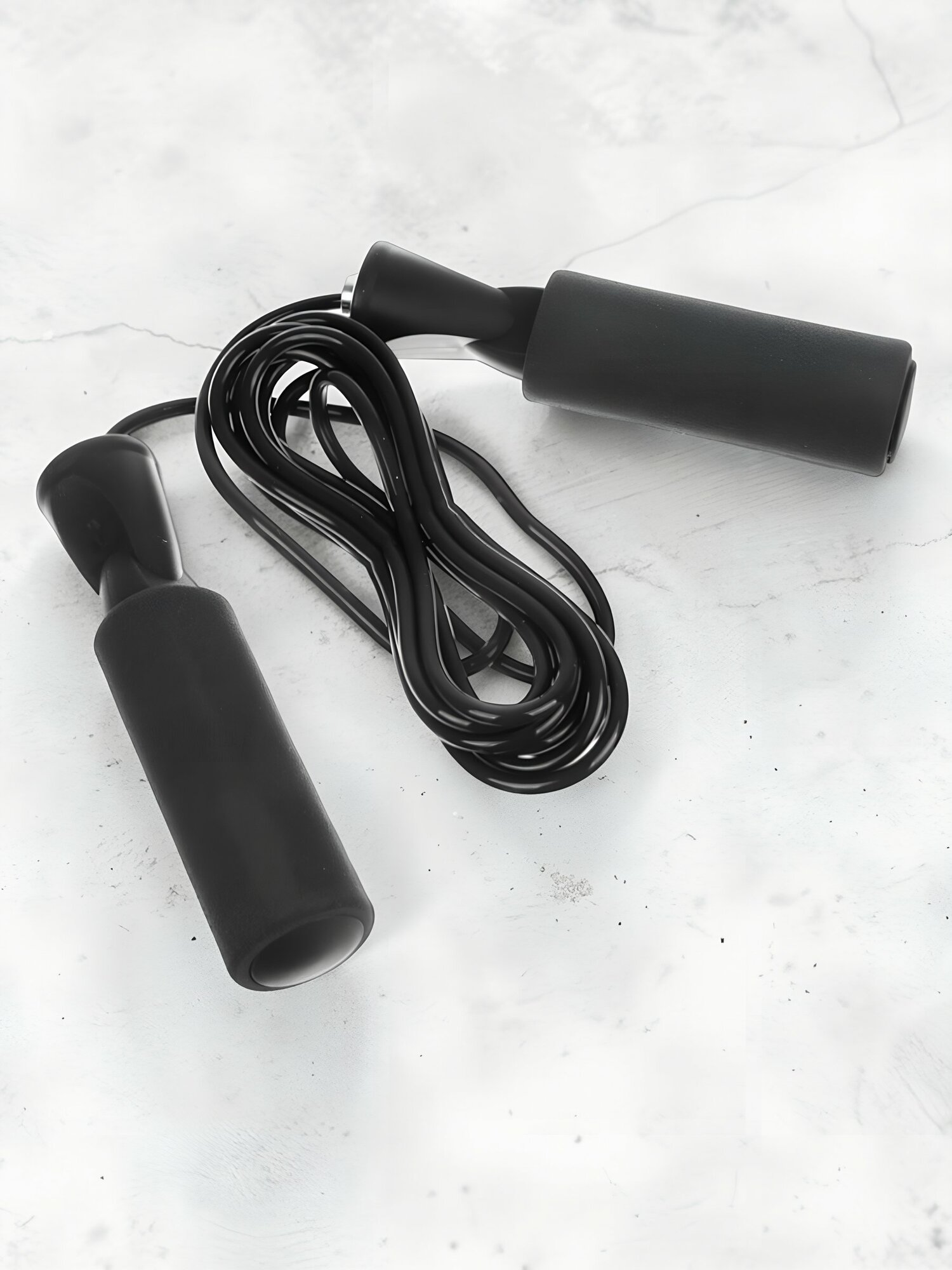 Скакалка By Sport 2.8 м для фитнеса и спорта, модель 608Z, диаметр 4.2 мм, мягкие ручки NBR, черная в ассортименте