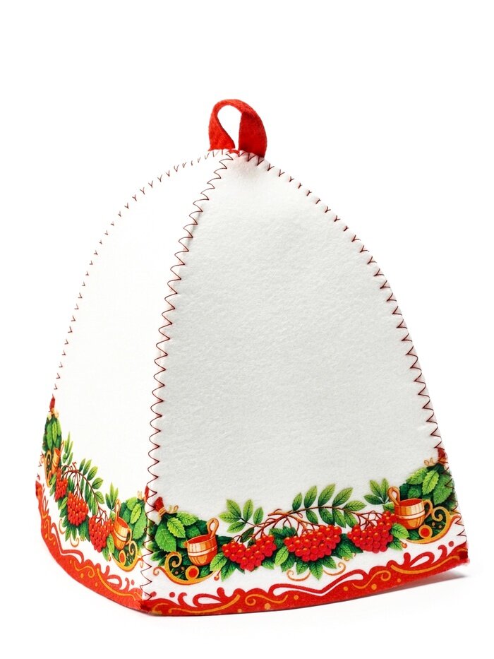 Шапка для бани и сауны Рябина, полиэфир