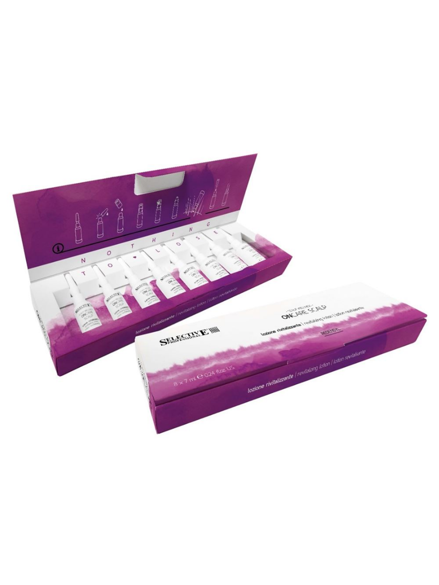 Лосьон Selective Professional OnCare Scalp интенсивный ревитализирующий для хрупких волос, склонных к выпадению, 8 х 7мл