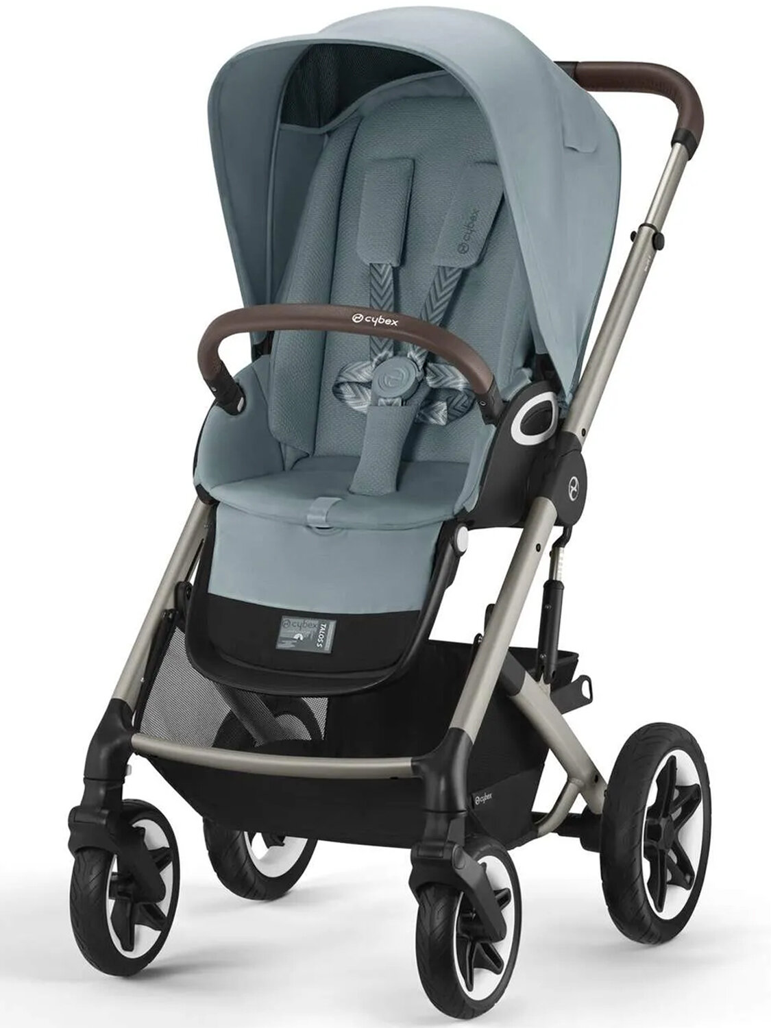 Коляска прогулочная Cybex Talos S Lux TPE Stormy Blue с дождевиком