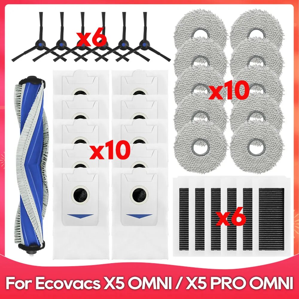 Комплект для робота-пылесоса OSSIEAO для ECOVACS X5 OMNI / X5 PRO OMNI Белый, Set L