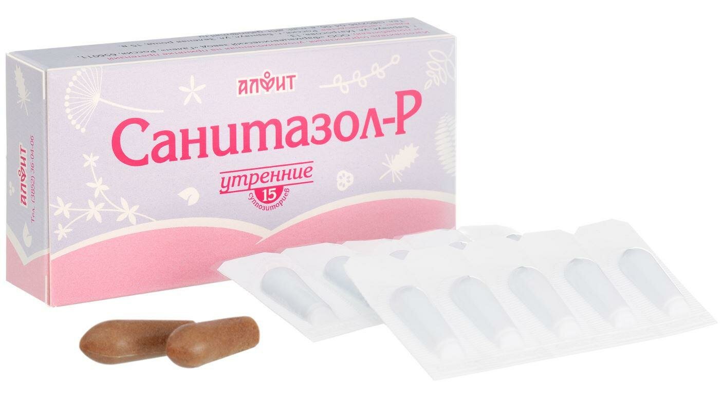 Фитосвечи Алфит Санитазол-Р утренние противовоспалительные № 15х2 г 5661
