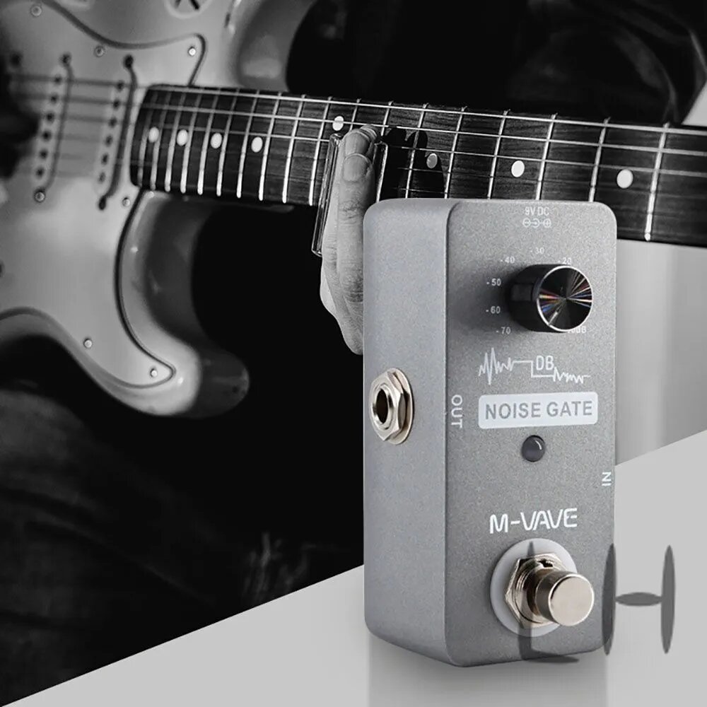 Педаль шумоподавления Noise gate для электрогитары и бас-гитары компактная с высокой чувствительностью — фото 1