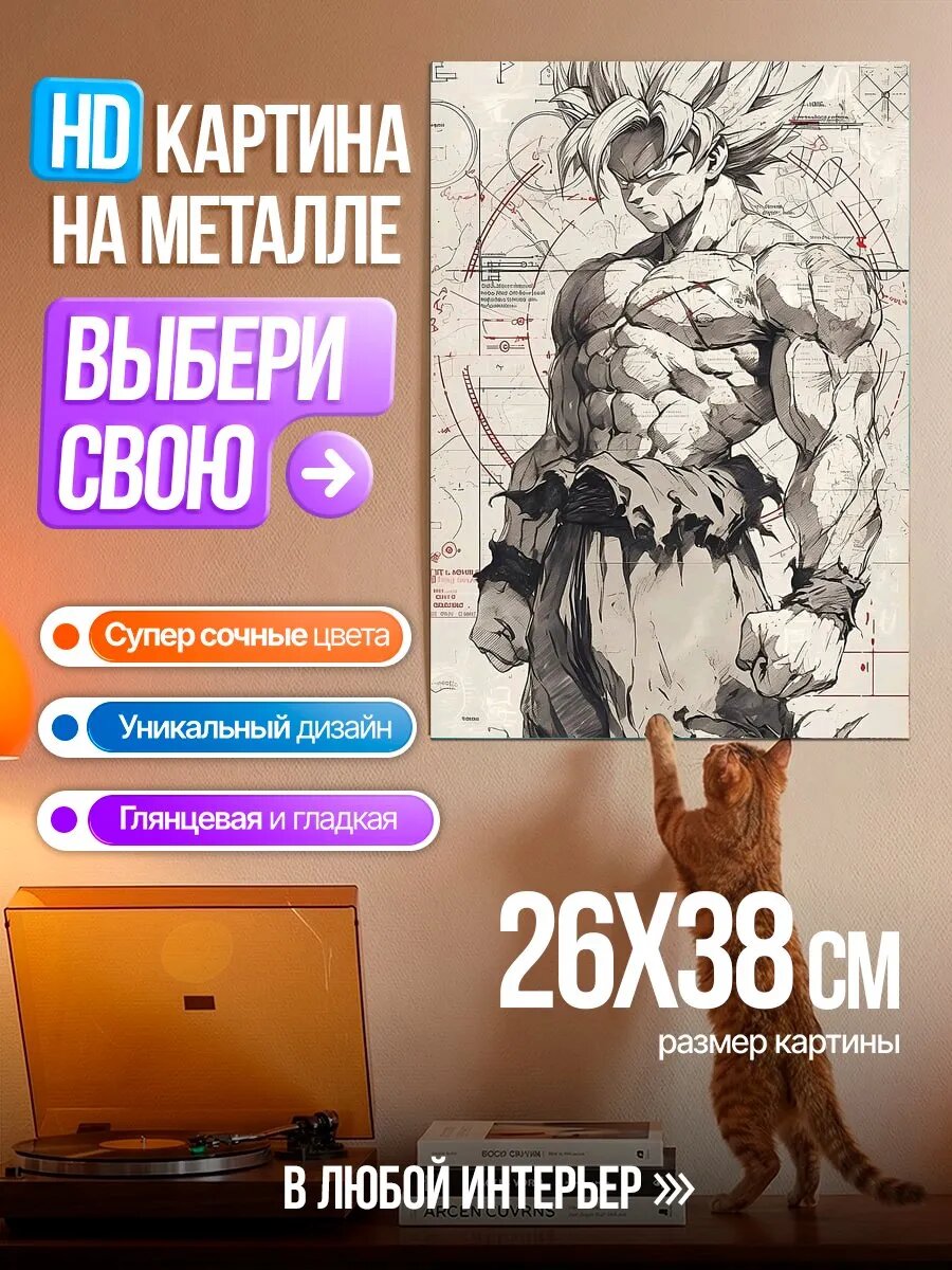Картина на HD металле Персонаж Dragon Ball