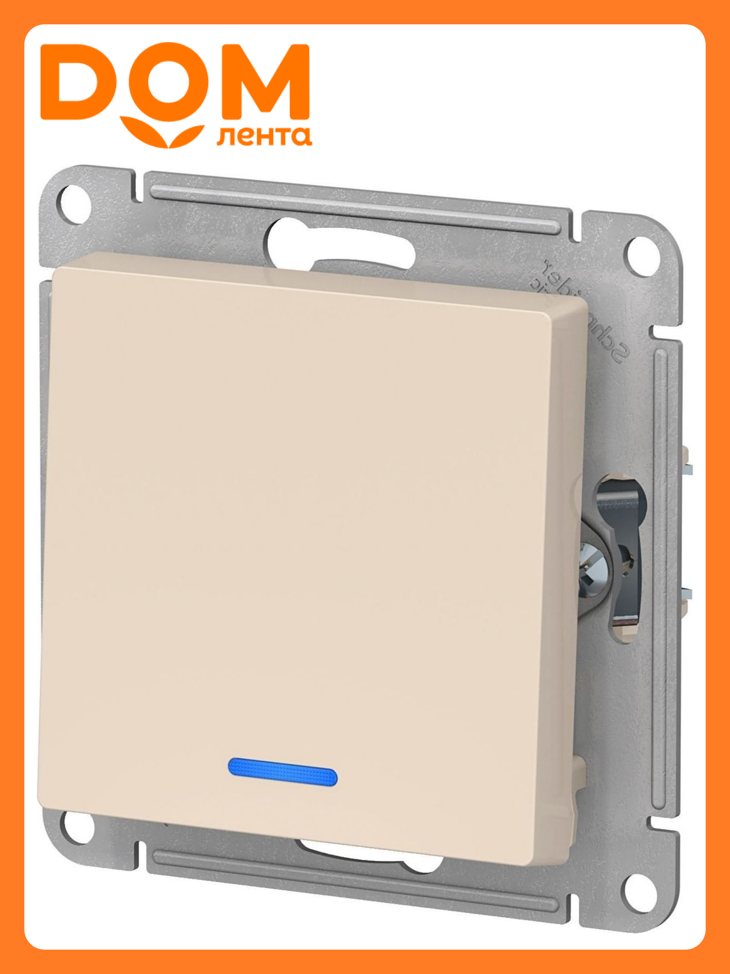 Выключатель Schneider Electric Systeme Electric Atlas Design ATN000213, скрытый монтаж, бежевый