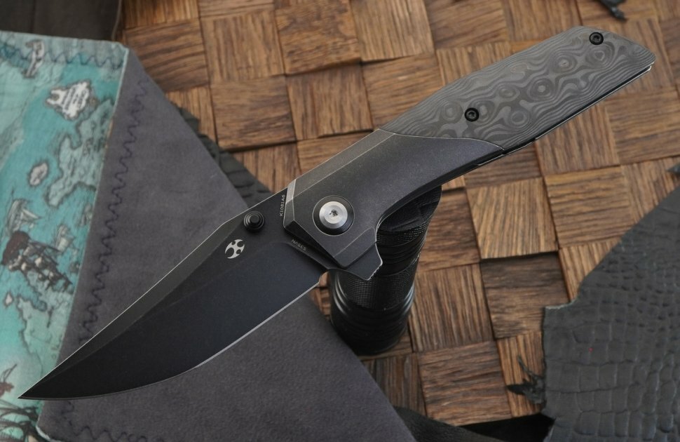 Складной нож Kansept Knives Deadite, сталь CPM S35VN, BW, рукоять титан/карбон