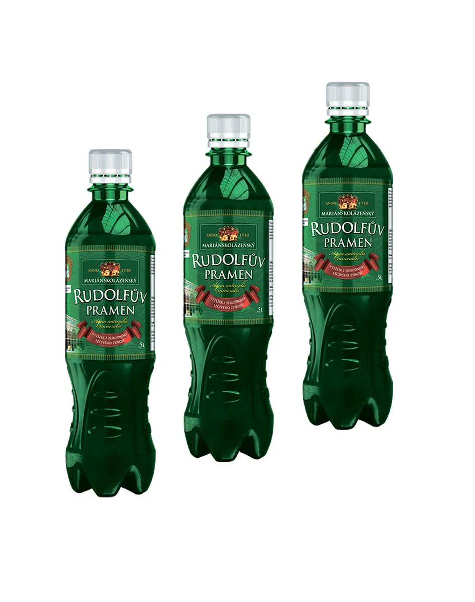Минеральная вода Rudolfuv Pramen (Рудольфов прамен ) 3 шт. по 0,5л, газированная, пэт